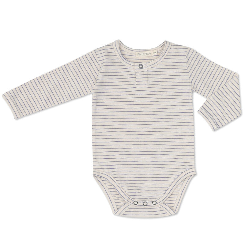Henley Body Stripes (Maya Blue) – Animo Kids