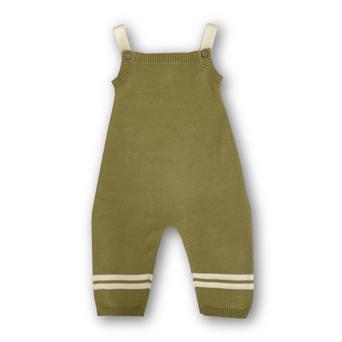 Knitted Stripe Overalls - Sage – Animo Kids